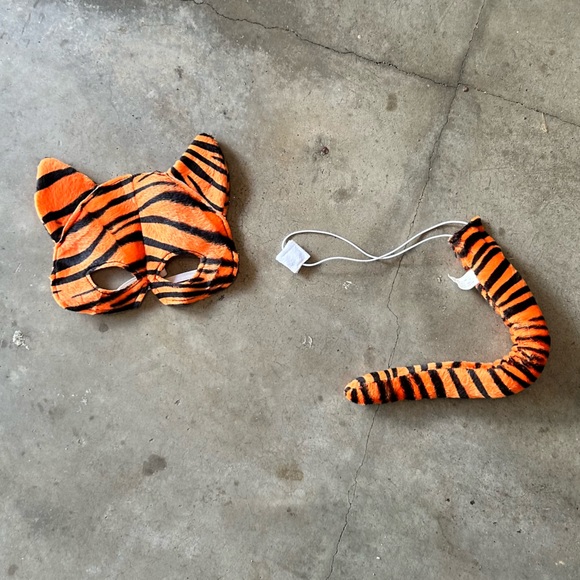 Other | Tiger Mask And Tail Costume Go Tigers Clemson Costume | Poshmark
